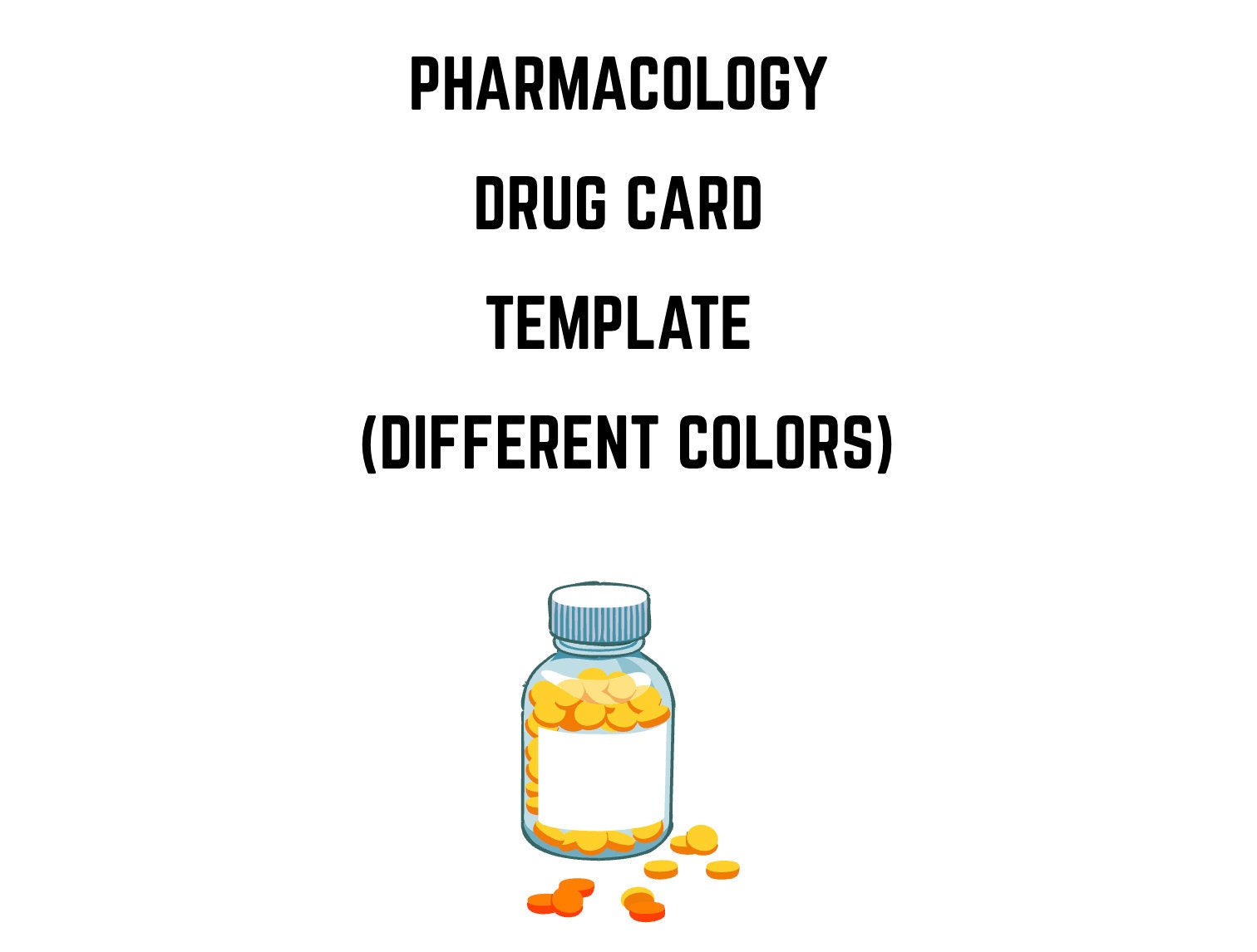 PHARMACOLOGY: Drug Card Templates - Etsy