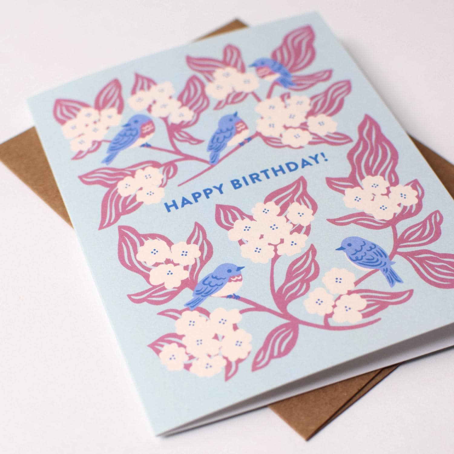 Bluebird Birthday Greeting Card: Original Bird Art, Eco-friendly - Etsy