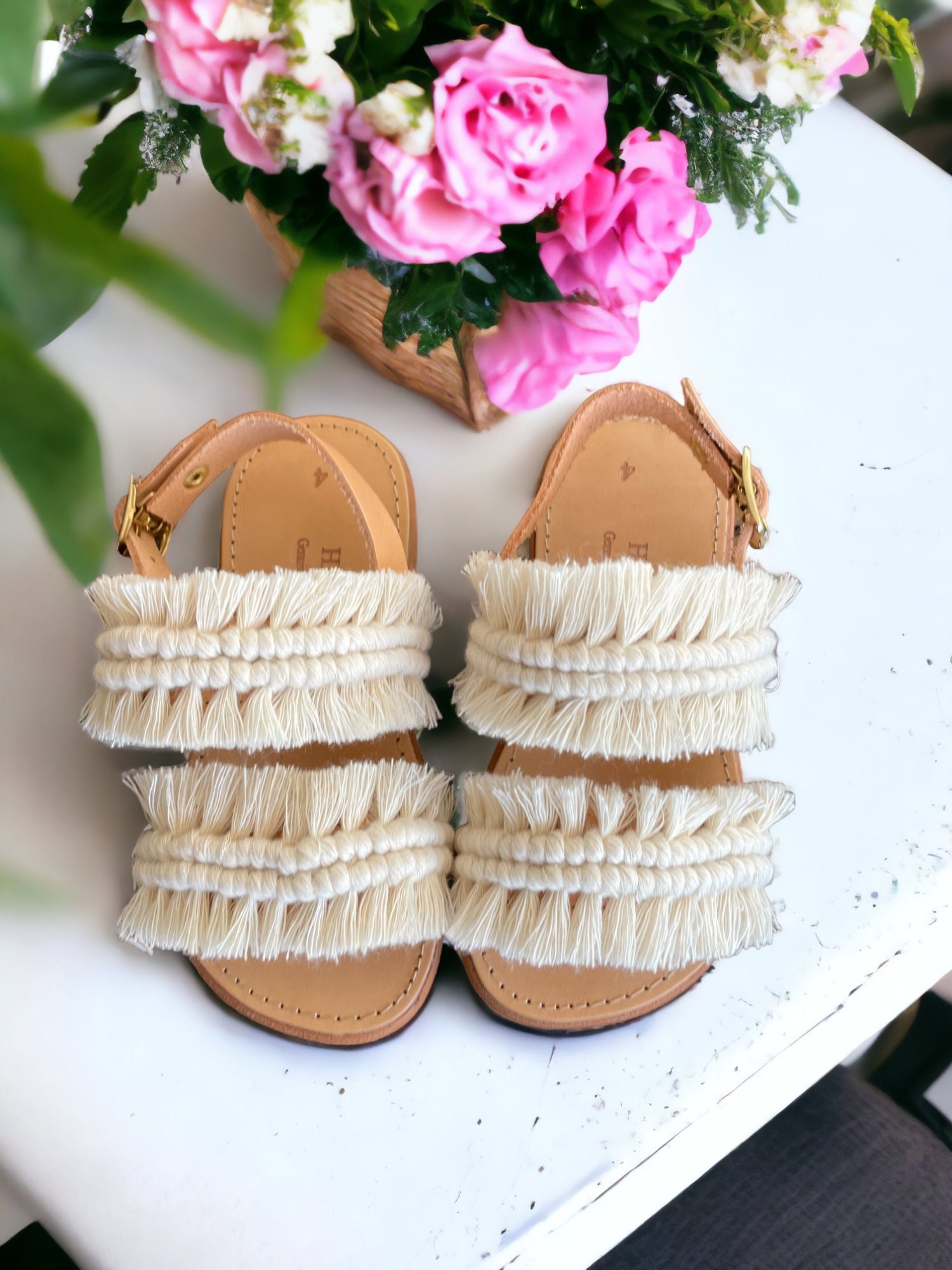 Macrame Sandals Set-mom and Daughter Set-summer Style Set-handcrafted-macramesandals ...