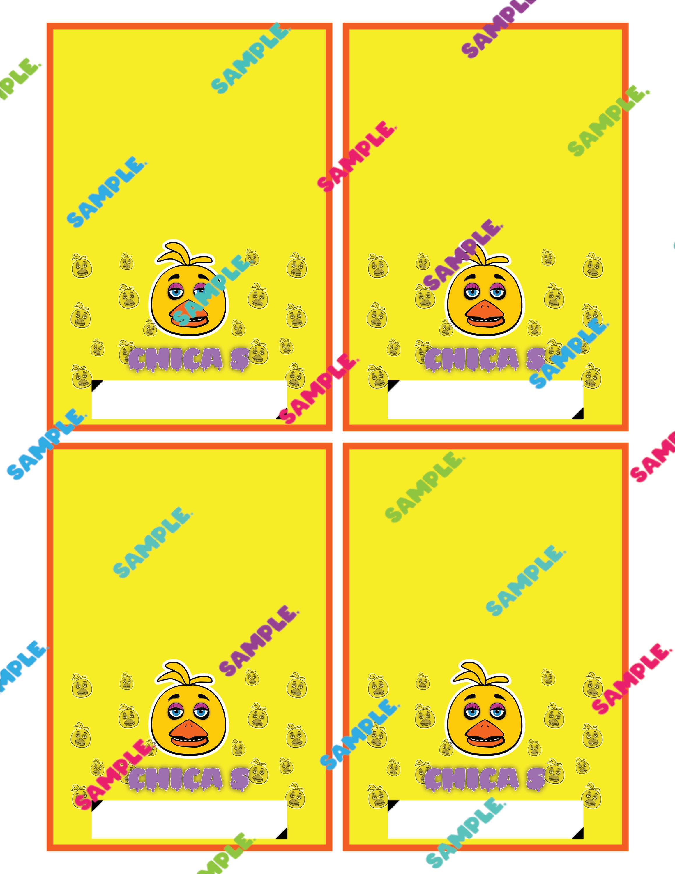 FNAF Food Labels Birthday - Etsy