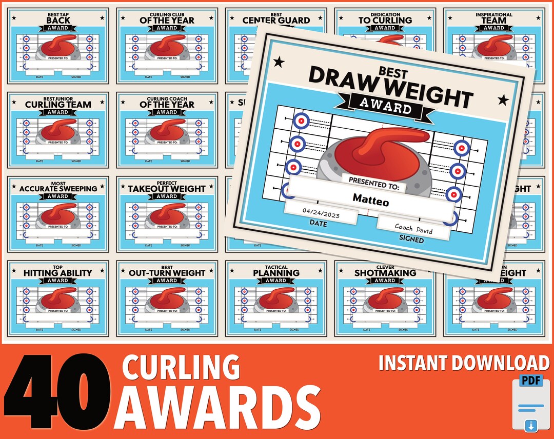 Editable Curling Award Certificates - Etsy Canada
