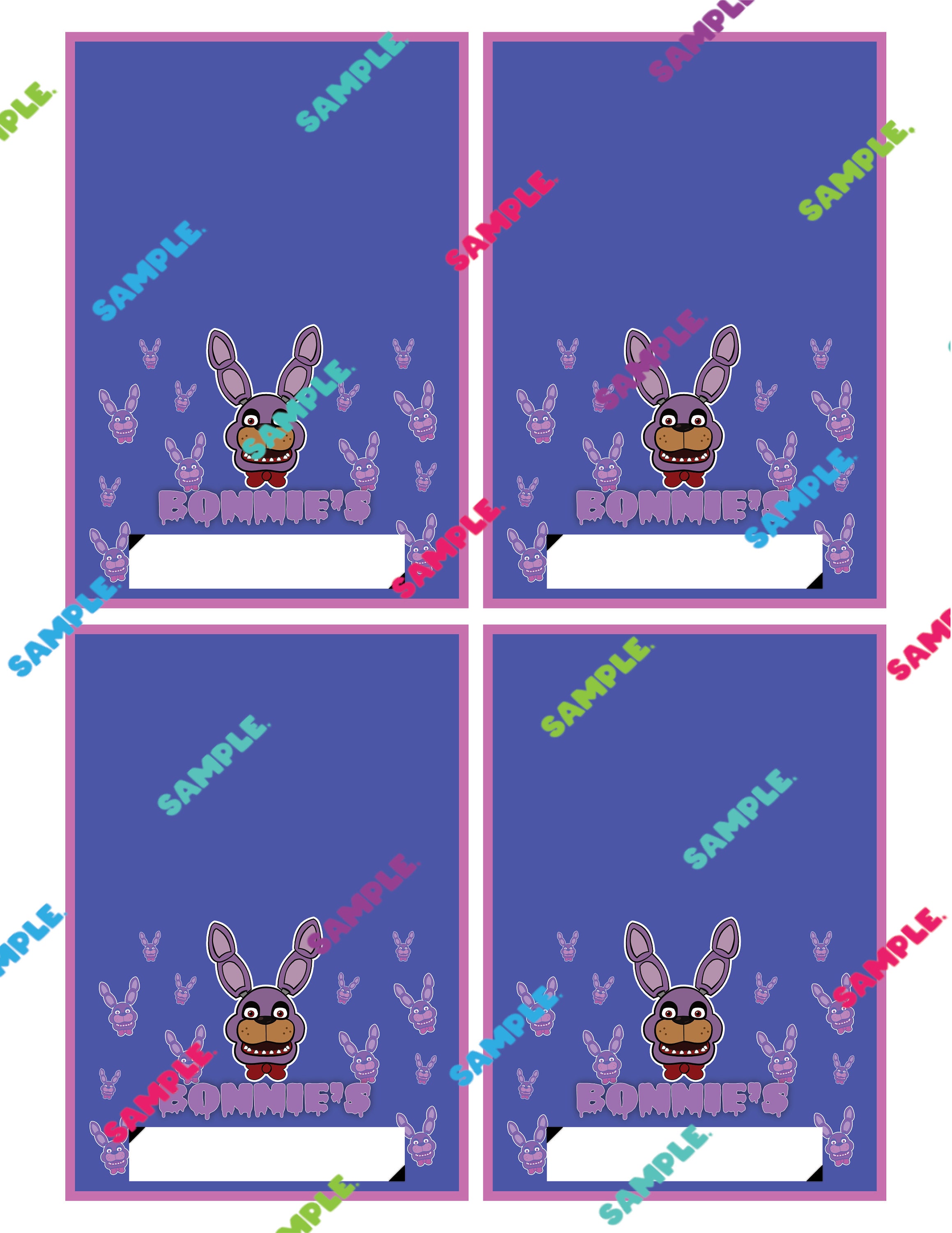 FNAF Food Labels Birthday - Etsy