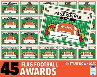 Editable End of Season Football Award Certificates With Photo. - Etsy