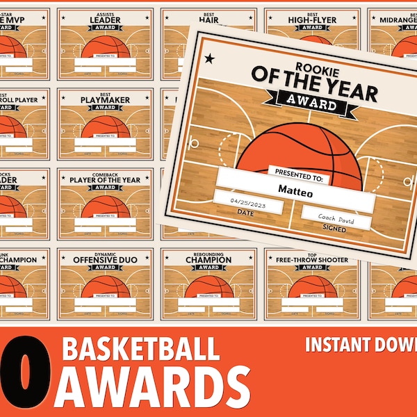 Basketball Award - Etsy