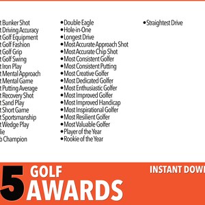 Editable Golf Award Certificates - Etsy