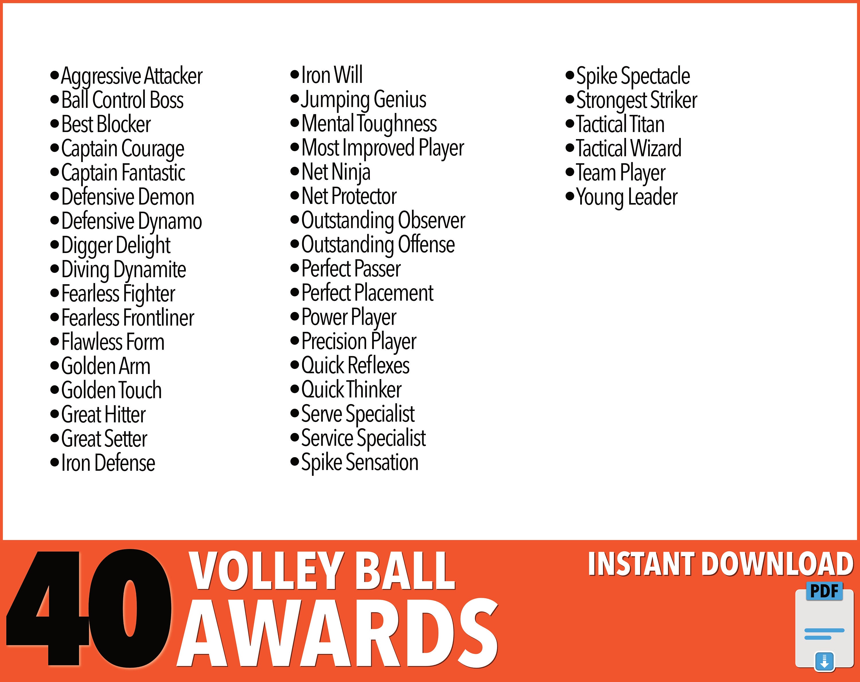 Editable Volleyball Award Certificates - Etsy