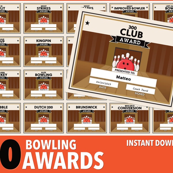 Funny Bowling Certificate - Etsy