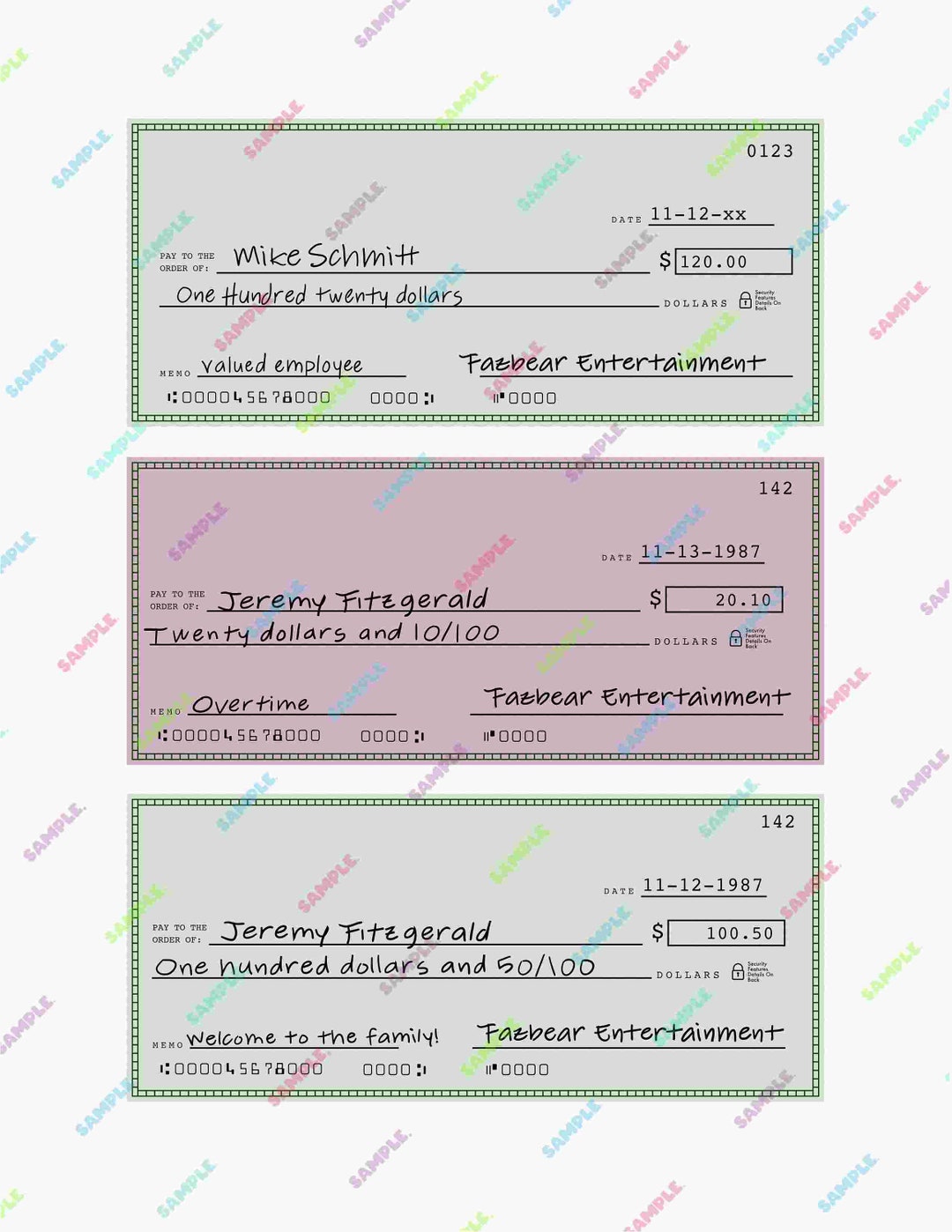 FNAF Rules / Cheques / Help Wanted Printable Decorations Birthday Fan ...