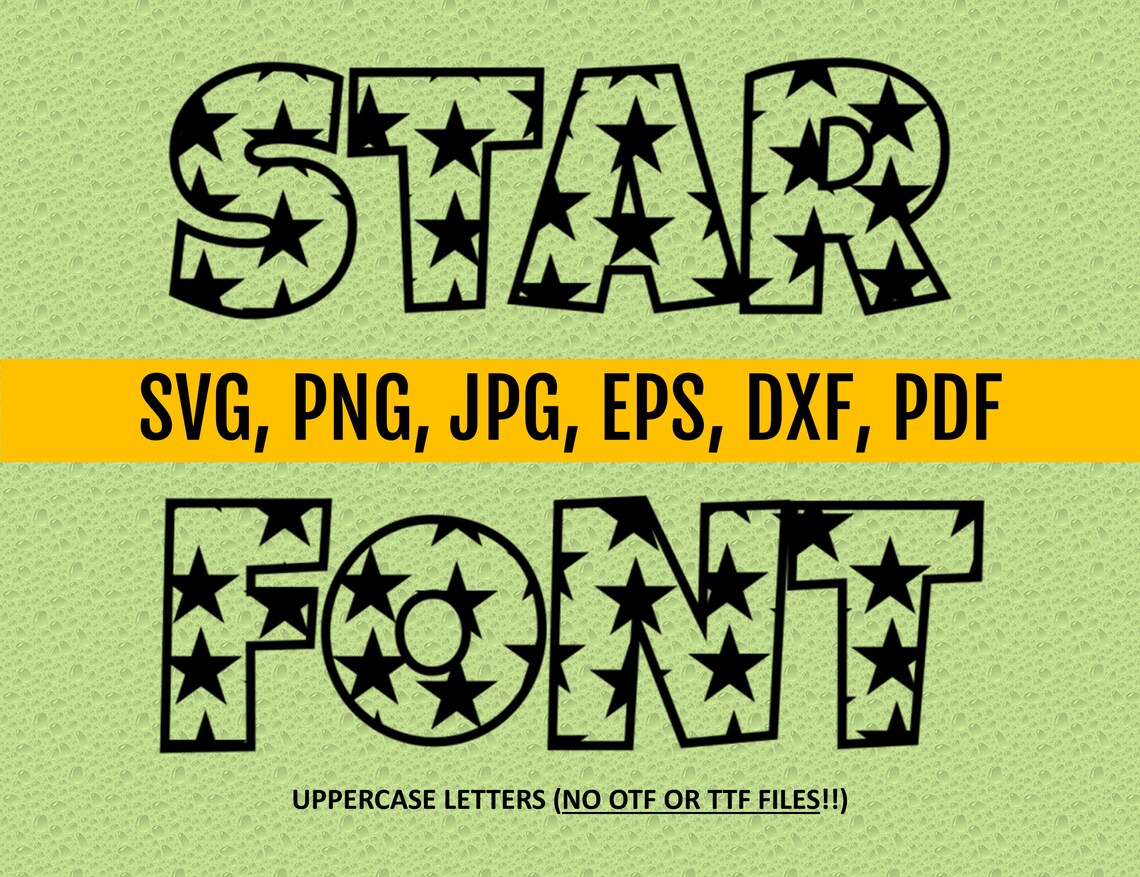 Star Font, Uppercase Letters, Print Alphabet (digital Download) - Etsy