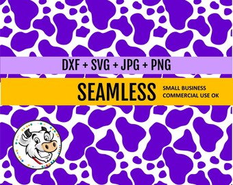 Purple Cow Print | Etsy