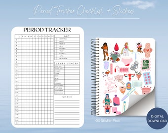 Printable Menstrual Cycle Stickers - Etsy