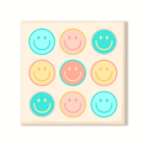 Printable Colorful Smiley Face Digital Art | Bright Happy Wall Art ...
