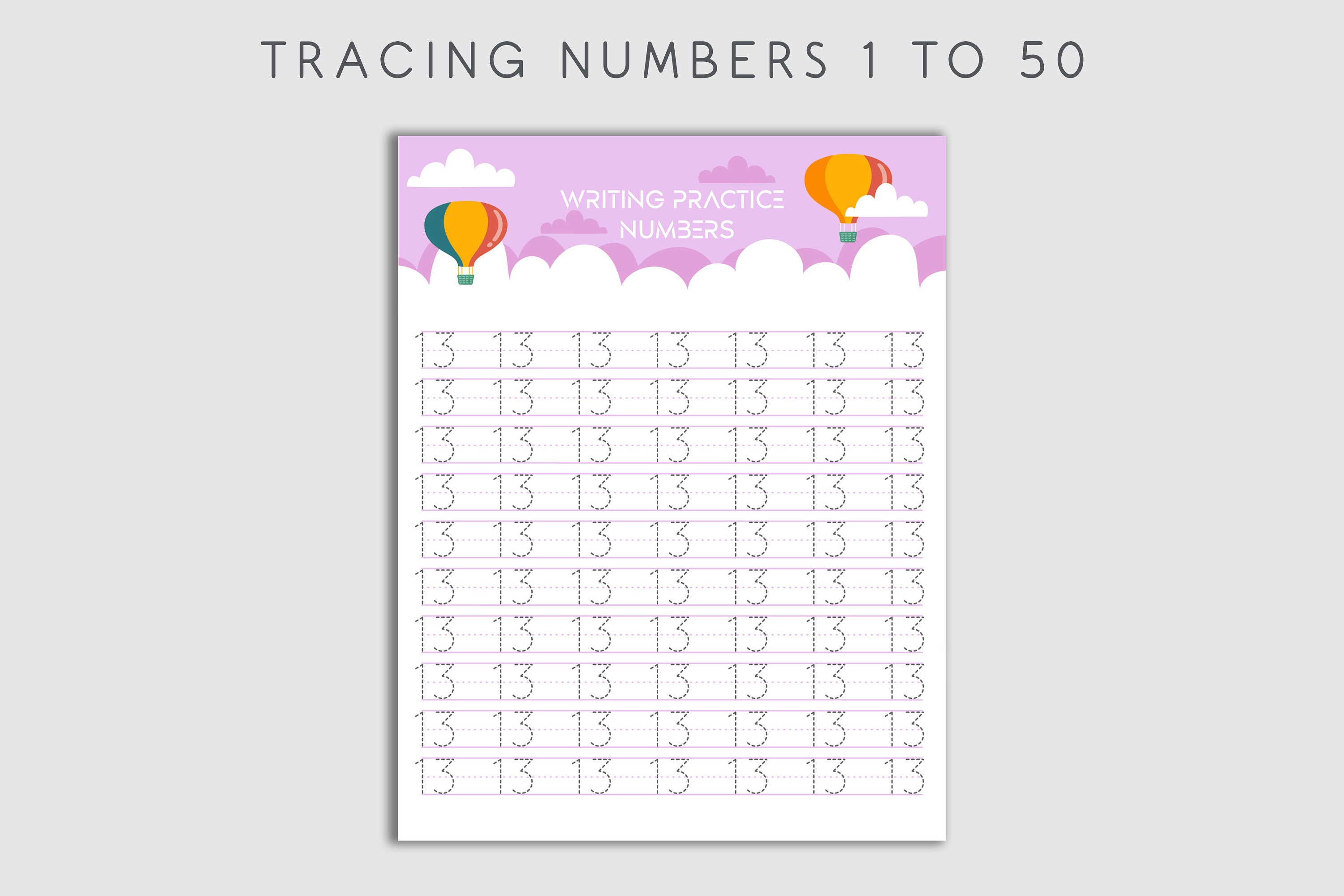 Write To 50 Worksheet