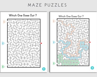 Labyrinth Worksheets - Etsy