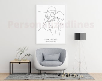 Couple Line Art | Etsy