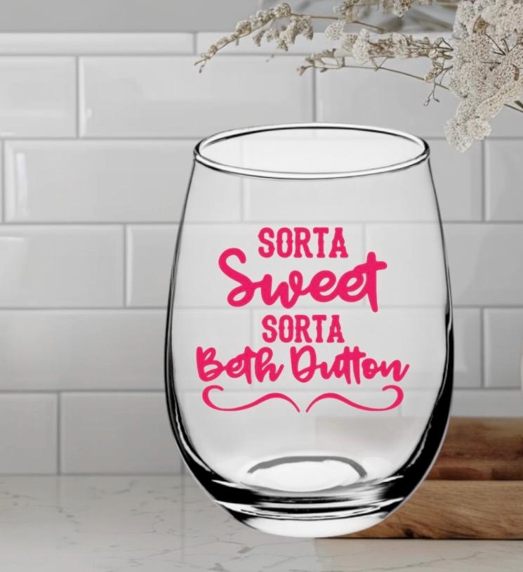 Beth Dutton Wine Glasses. Stemless Wine Glass With Quotes. - Etsy