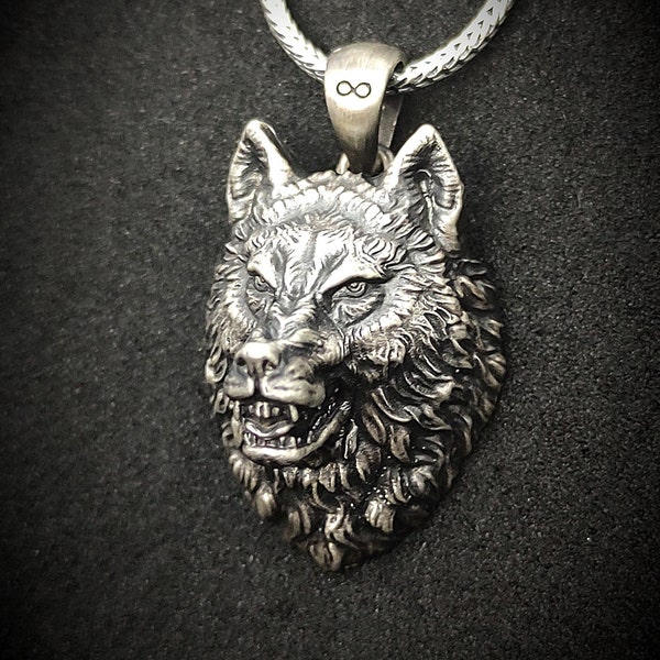 Wolf Necklace for Men - Etsy
