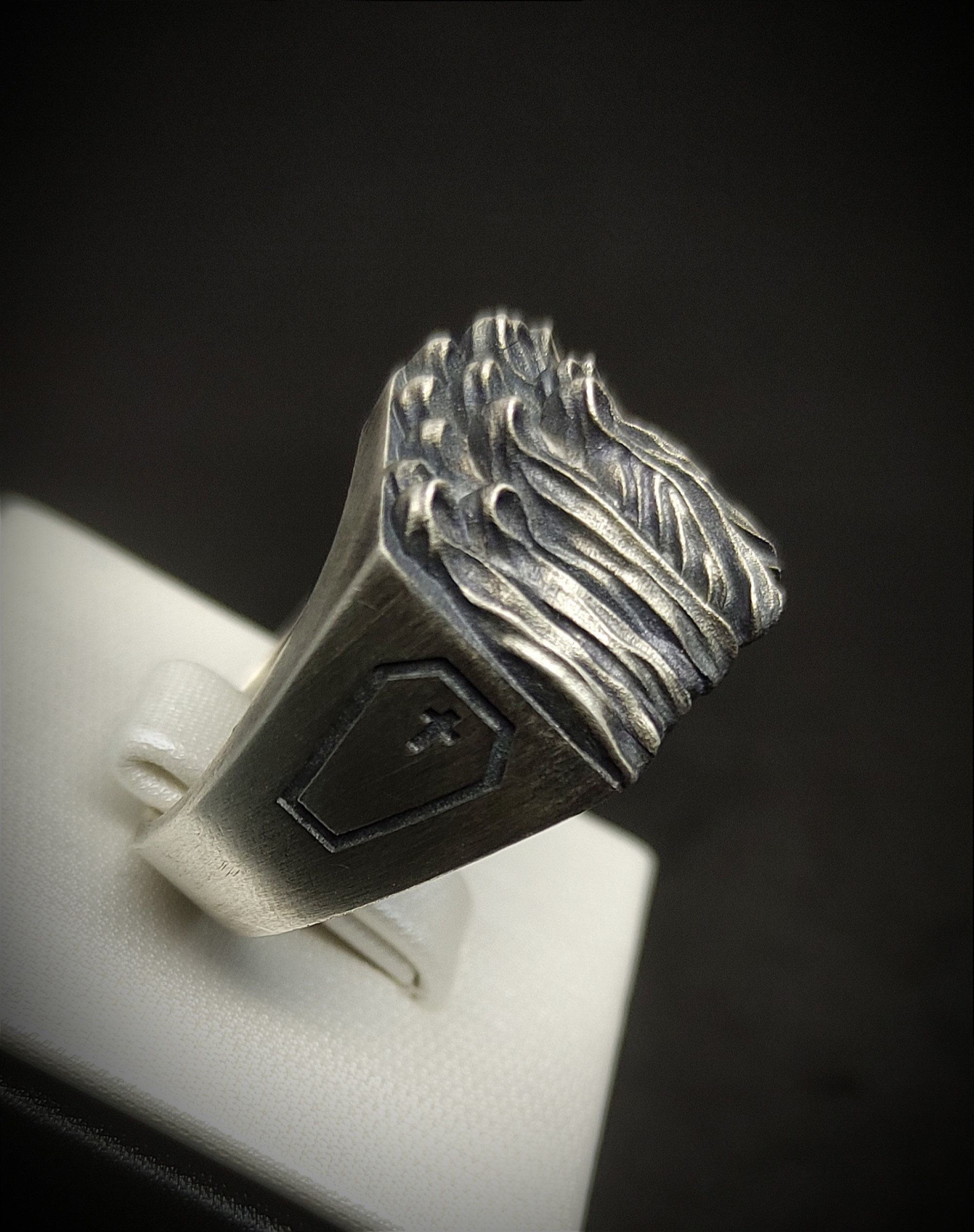 Silver Creepy Ghost Handmade Ring Sterling Silver Gifts - Etsy