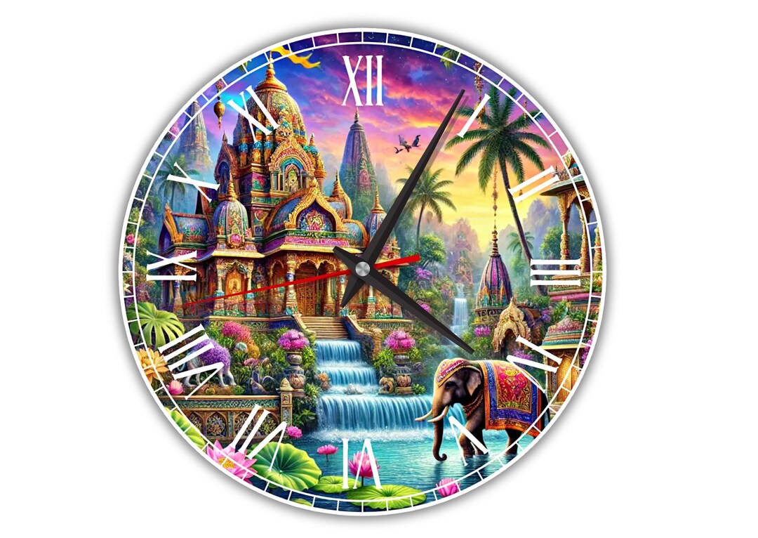 India Wall Clock – Indian Landmark Home Decor, Exotic Gift, Silent ...