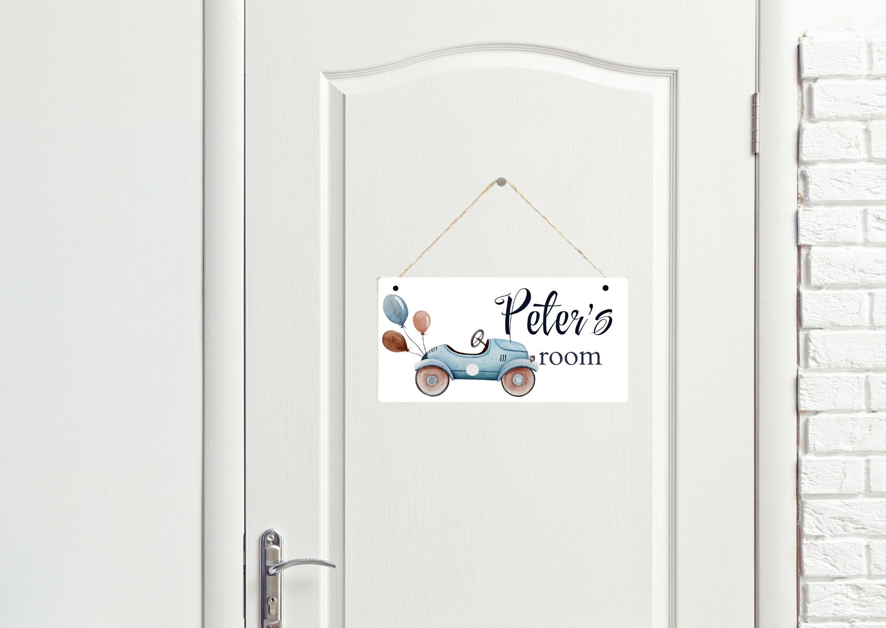 Personalised Room Sign With Childs Name Car Themed. Baby - Etsy