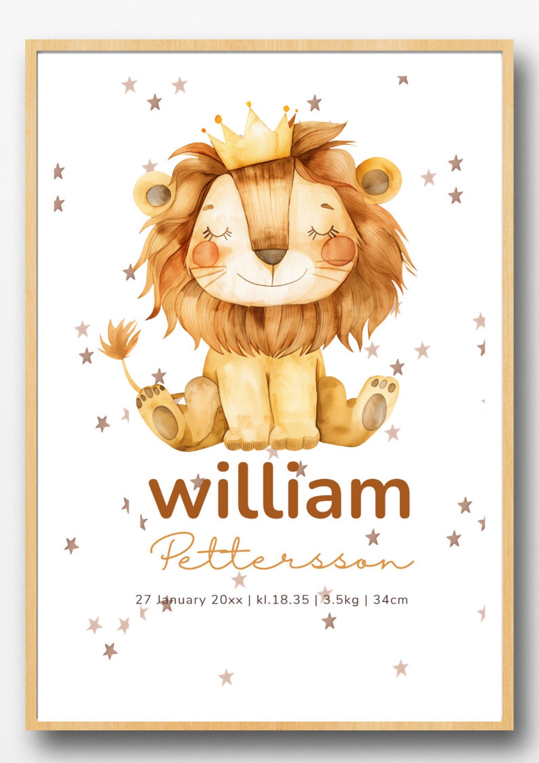 Birth Cute Lion, Birth Chart, Birth Date Poster Lion, Birth ...