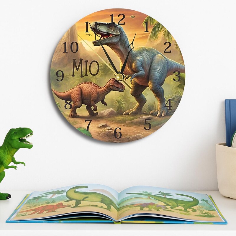 Dinosaur Wall Clock - Etsy