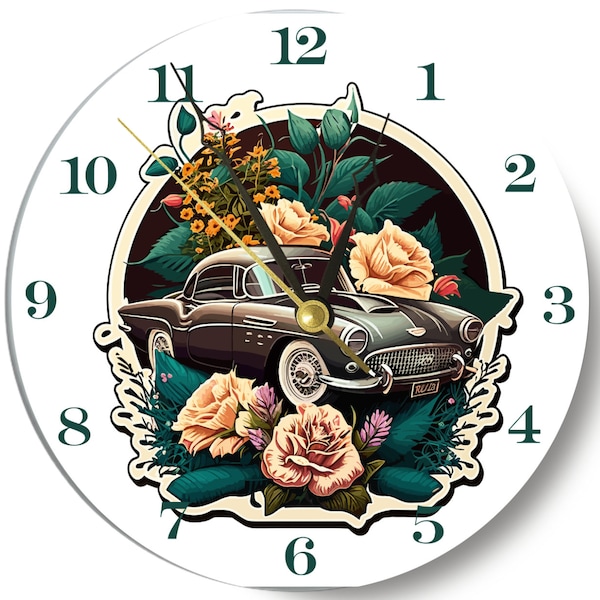 Car Themed Wall Clock - Etsy