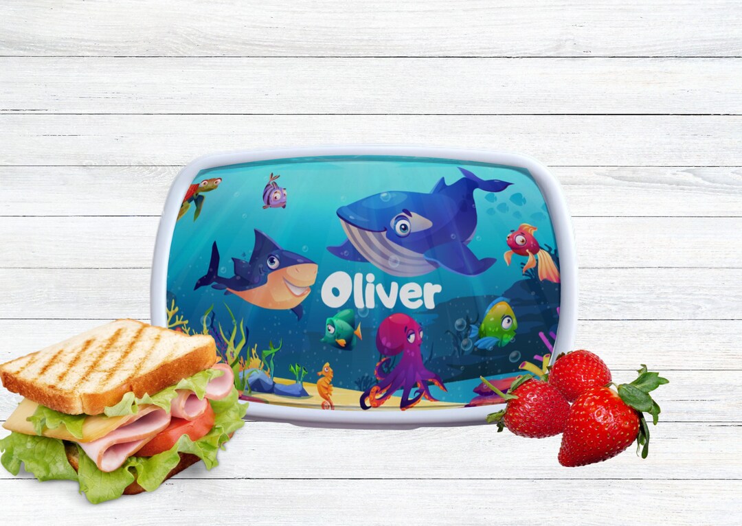 Lunch Box With Beautiful Marine and Underwater Wildlife Snack - Etsy