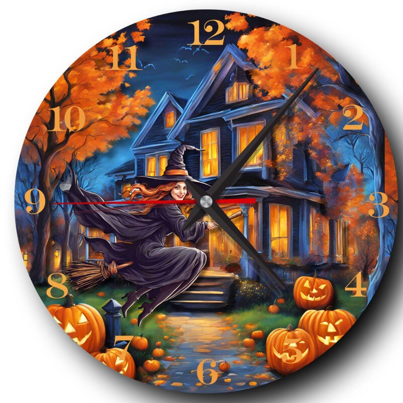 Halloween Clock - Etsy