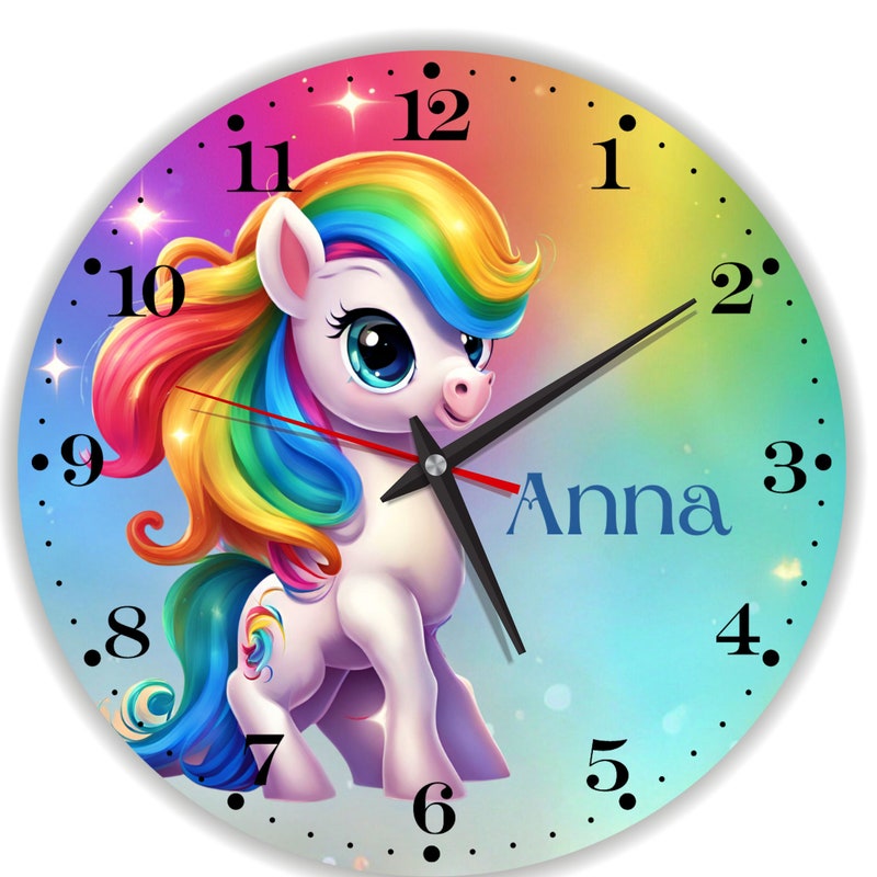 Rainbow Wall Clock - Etsy