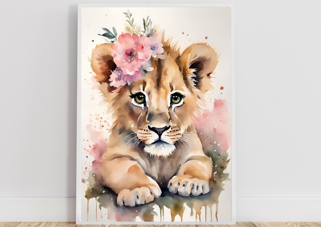 Lion Boho Print Wall Art Set / 3 Poster Wall Art / Enchanting Lion Wall ...