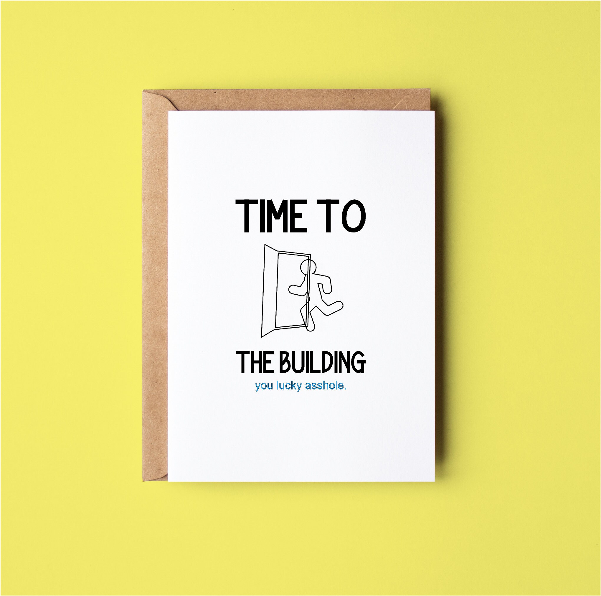 Time to Exit Funny Farewell Goodbye Greeting Card - Etsy