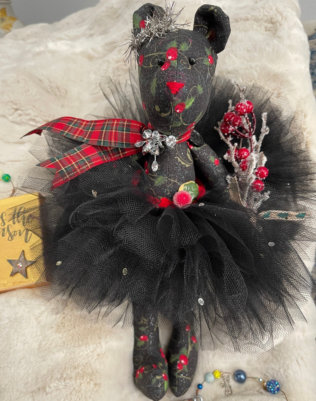 Miss Holly Bear - Etsy