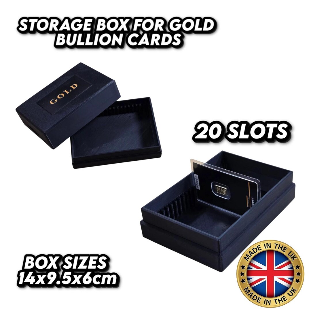 Premium Gold Bullion Card Storage Box - Etsy
