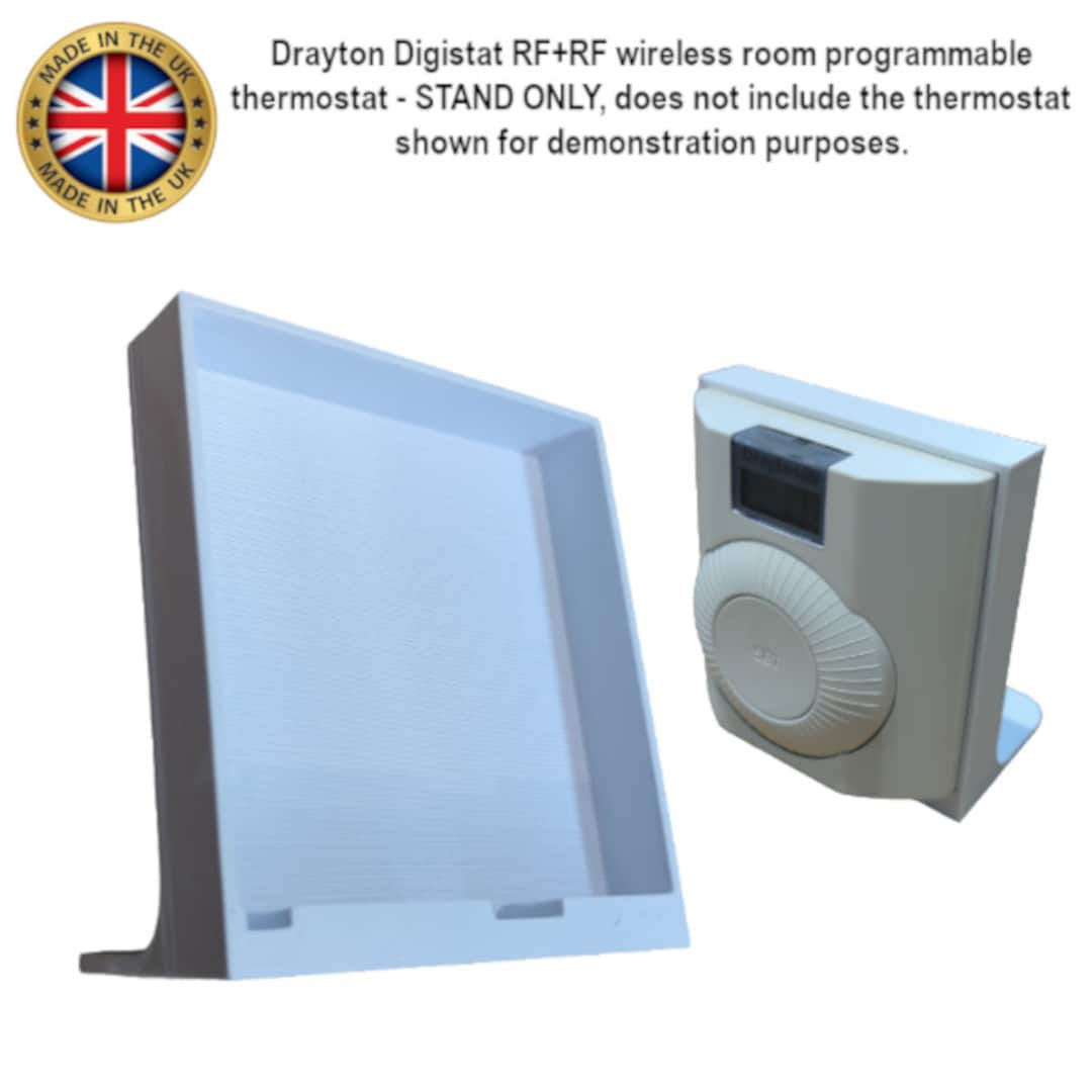Drayton Digistat RF+RF Wireless Room Programmable Thermostat - Stand ...
