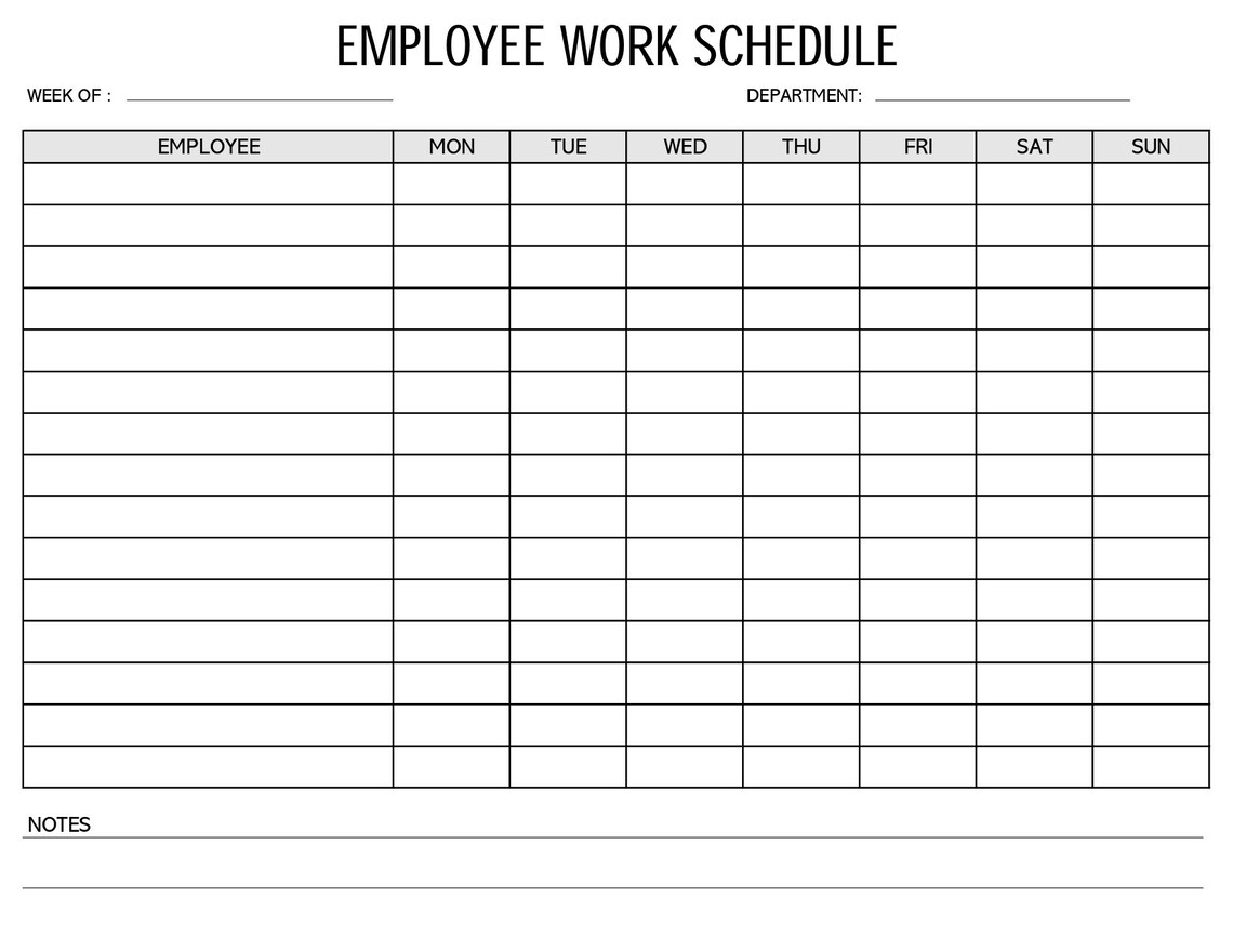 Employee Work Schedule,employee Work Schedule Template,employee ...