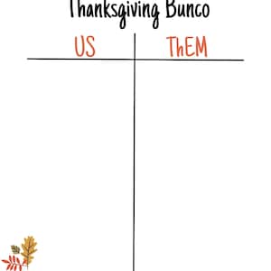 Thanksgiving Bunco, Thanksgiving Bunco Night, Thanksgiving Bunco Score ...