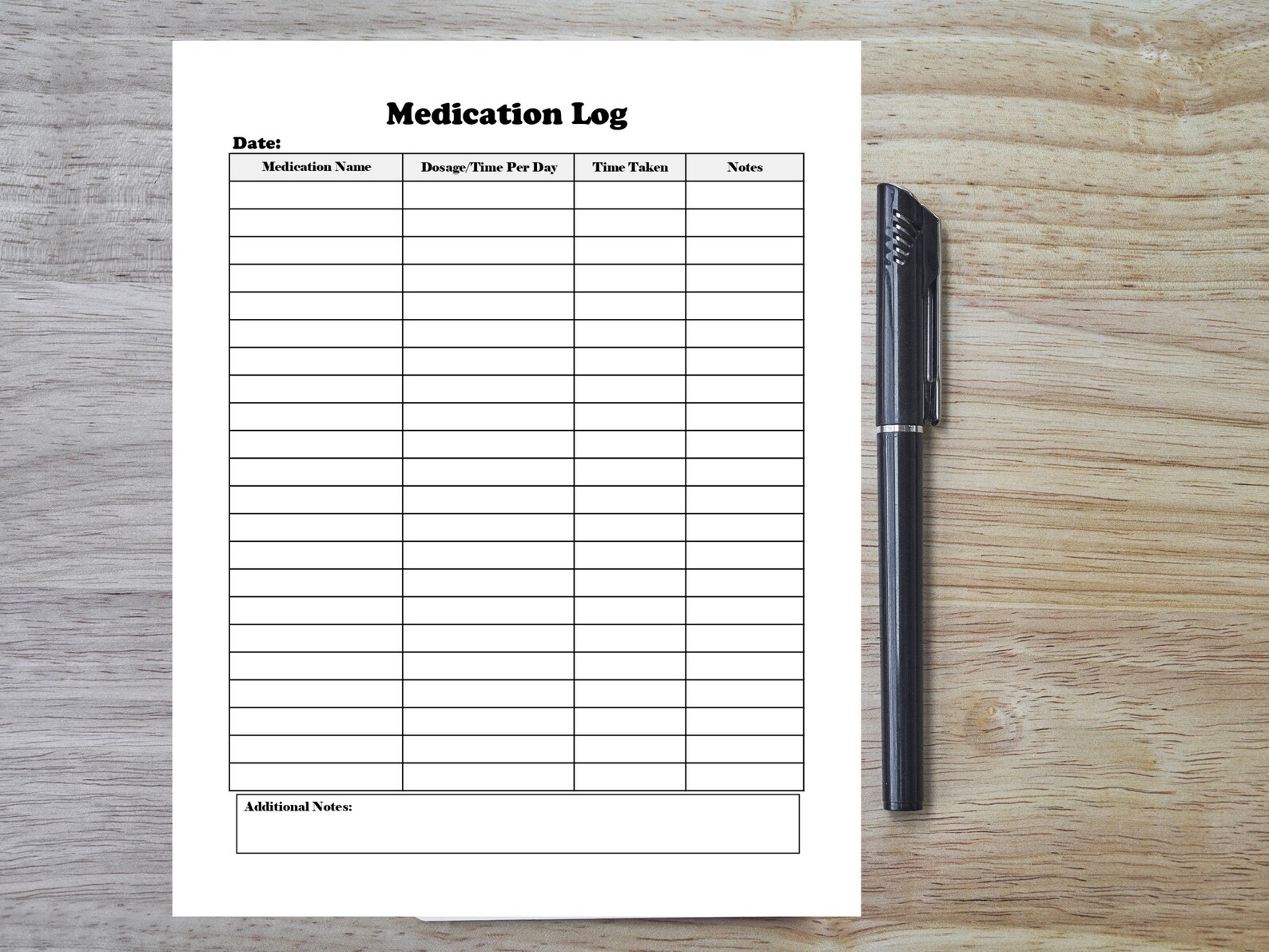 Printable Medication Log,medication Tracker, Medication Organizer ...