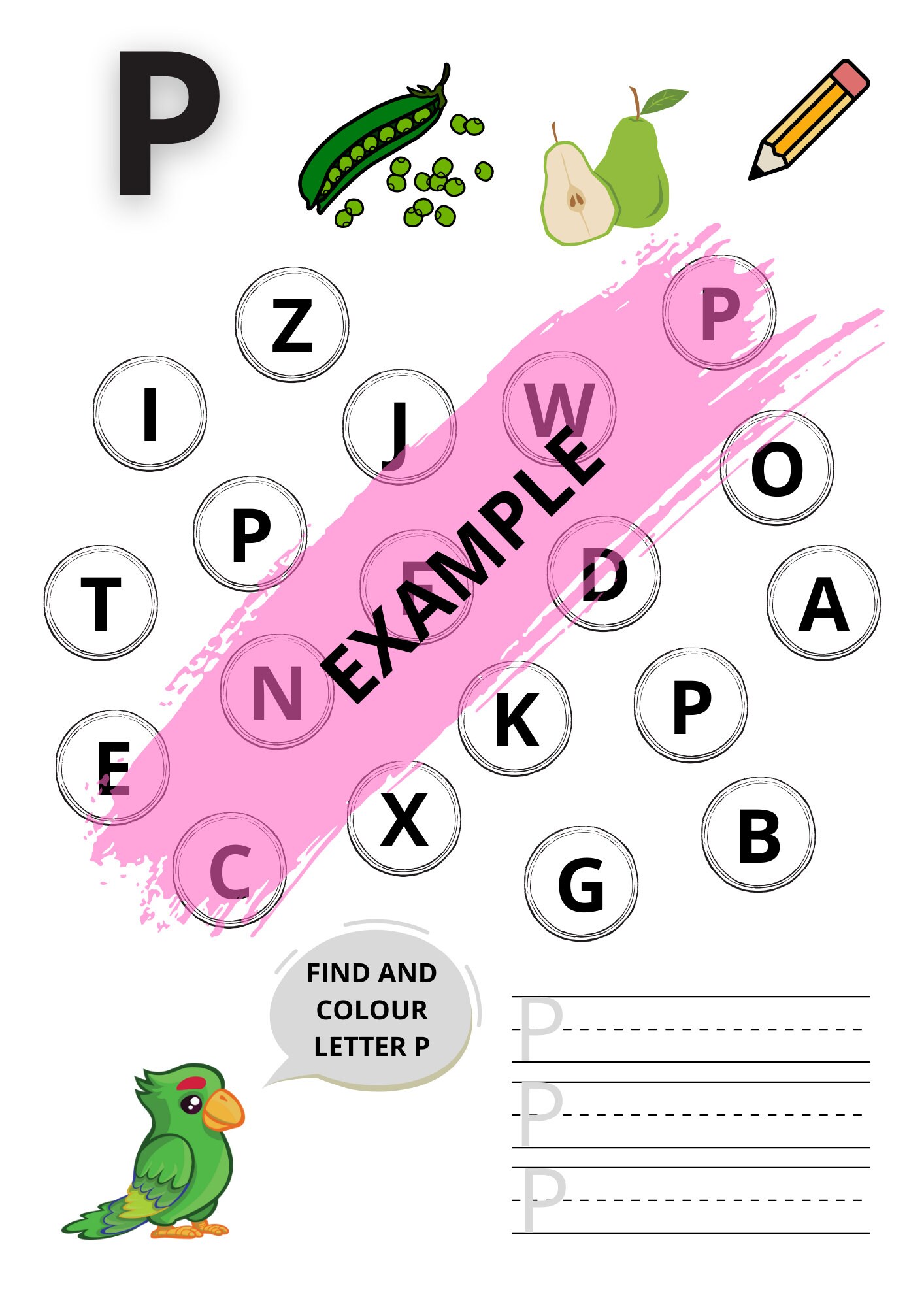 Alphabet Worksheet for Kids, Learn Abc in Intersting Way, Writing ...