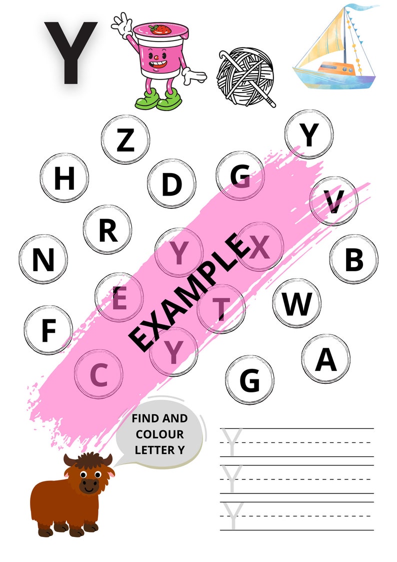 Alphabet Worksheet for Kids, Learn Abc in Intersting Way, Writing ...