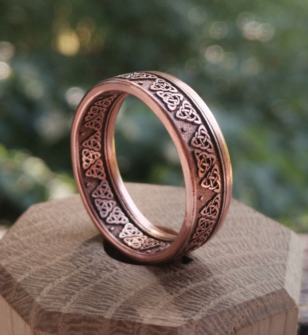 Celtic Knot Copper Coin Ring // Unique Personalized Custom Handmade ...