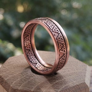 Celtic Knot Copper Coin Ring // Viking Ring Warrior Jewelry Celtic Ring ...