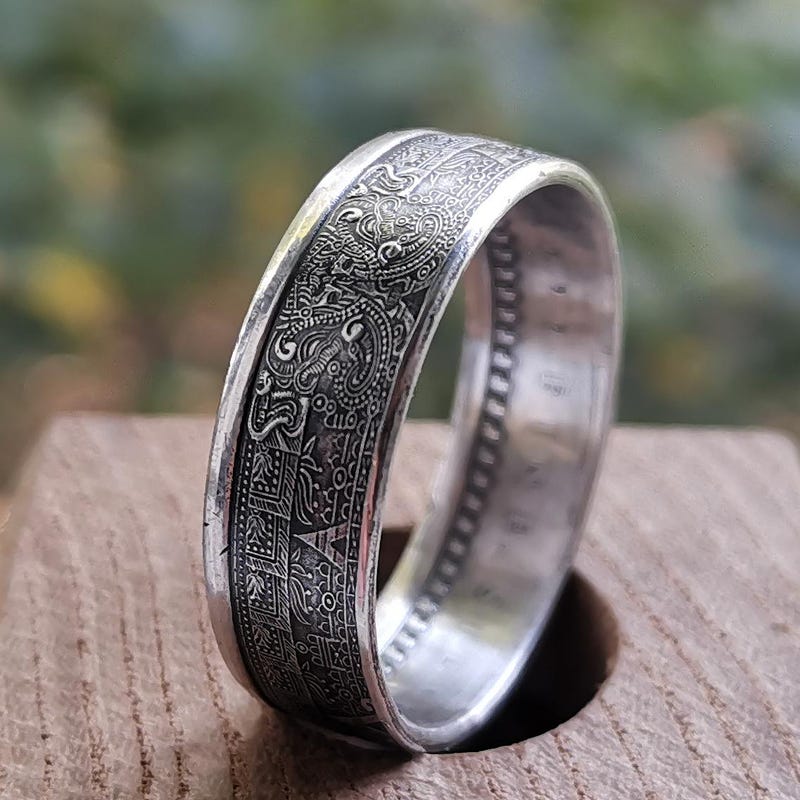 Silver Coin Ring - Etsy
