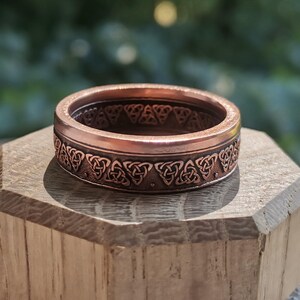 Celtic Knot Copper Coin Ring // Viking Ring Warrior Jewelry Celtic Ring ...