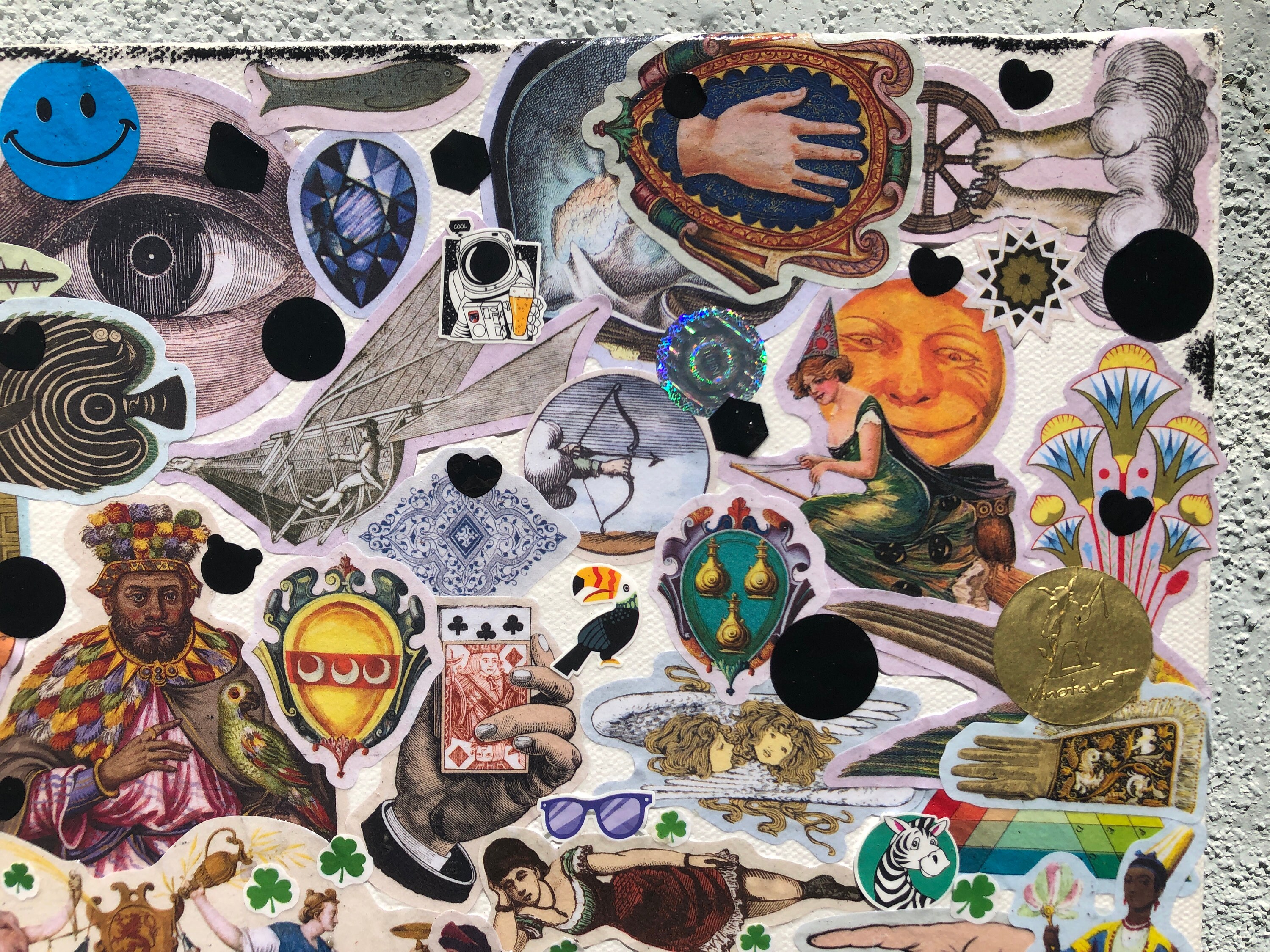 Original Divine Collage Sticker Decal Collage Art - Etsy