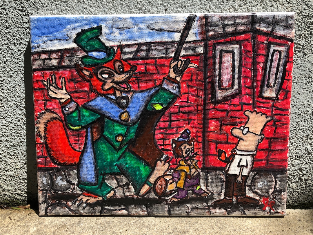 Original Honest John Pinocchio Dilbert Gouache Portrait Painting - Etsy