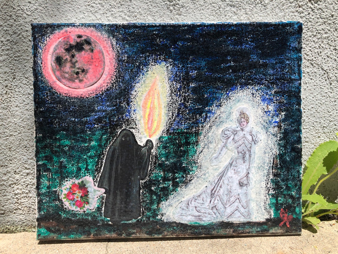 Original Date With Death Sticker Decal Collage Painting Art - Etsy