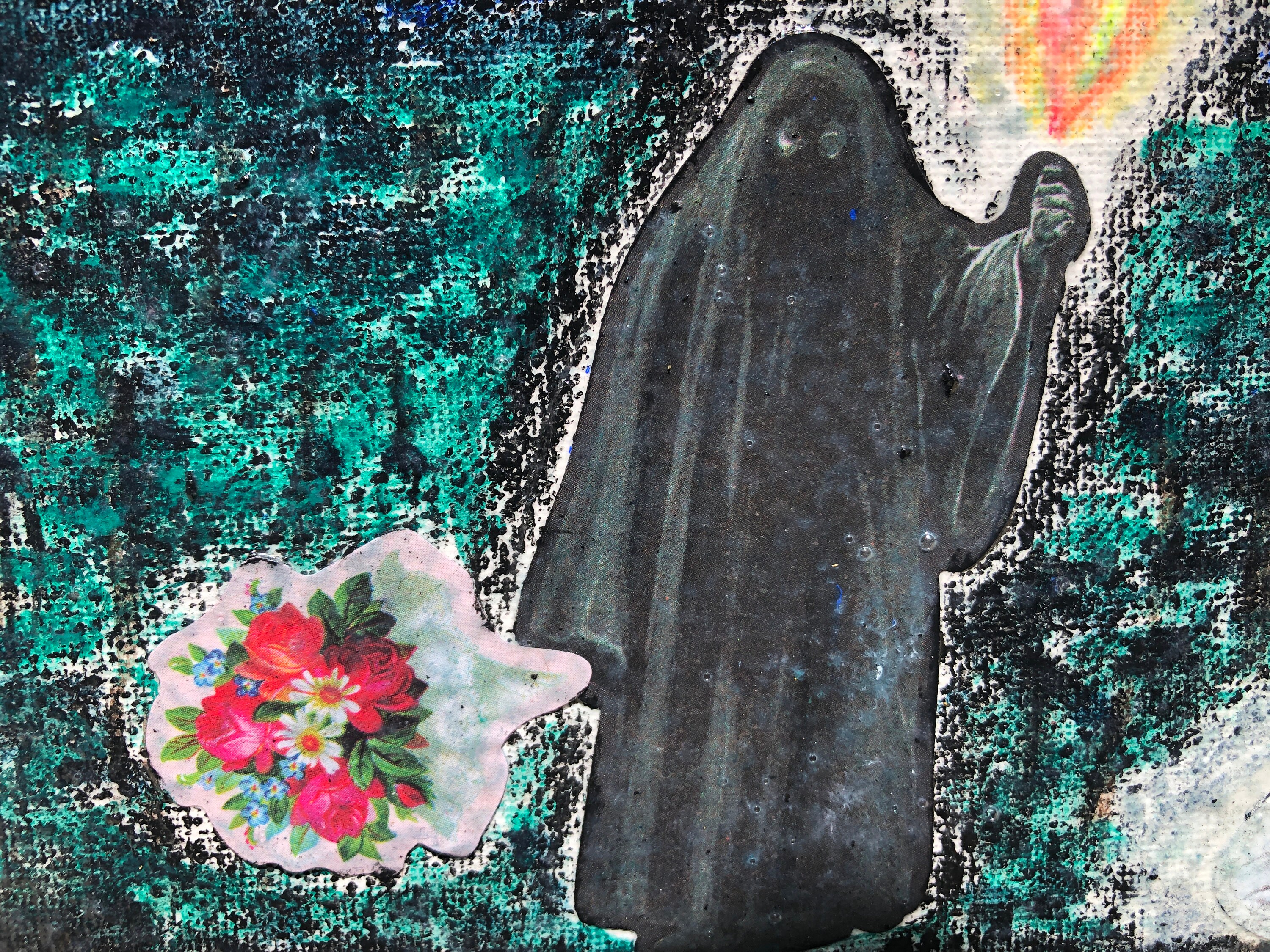 Original Date With Death Sticker Decal Collage Painting Art - Etsy