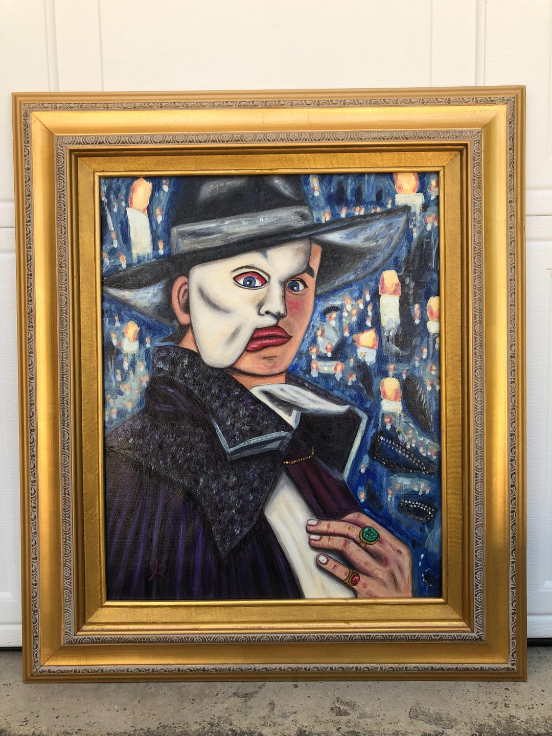Original Phantom "eyes Follow" Framed Painting Portrait - Etsy