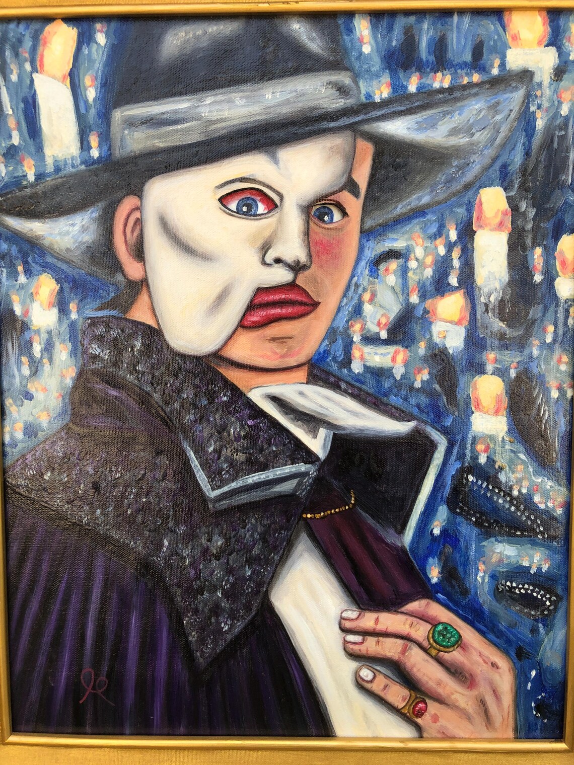 Original Phantom "eyes Follow" Framed Painting Portrait - Etsy